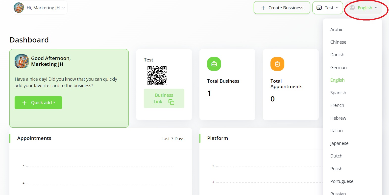 Change Default Language in 3Ccard Dashboard | 3Ccard Tutorials Change Default Language in 3Ccard Dashboard | 3Ccard Tutorials